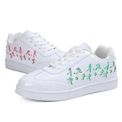 Color Changing LED Screen Shoes Rechargeable Light Up Led Sneakers Comfortable supplier