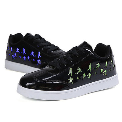 Color Changing LED Screen Shoes Rechargeable Light Up Led Sneakers Comfortable supplier