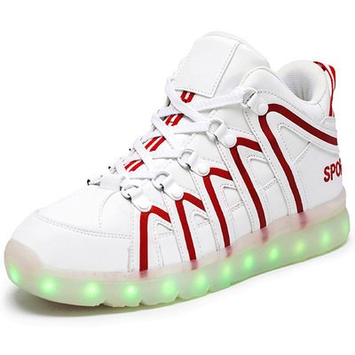 Street Dancer Led Light Up Shoes , Breathable Fiber Light Up Sneakers For Adults supplier