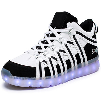 Street Dancer Led Light Up Shoes , Breathable Fiber Light Up Sneakers For Adults supplier