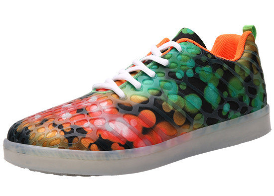 Wireless App Rechargeable LED Sneakers Simulation Control 7 Colors Flashing supplier