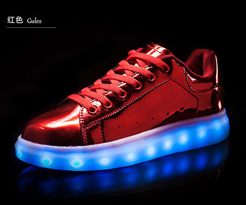 Rainbow color flashing led shoes supplier