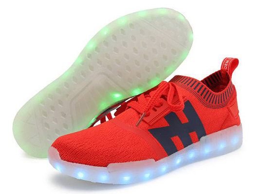 Programmable Red Light Up Shoes , Simulation Led Walk Shoes 7 Static Colors supplier