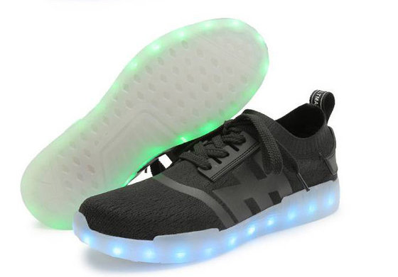 Programmable Red Light Up Shoes , Simulation Led Walk Shoes 7 Static Colors supplier