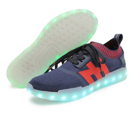 Programmable Red Light Up Shoes , Simulation Led Walk Shoes 7 Static Colors supplier