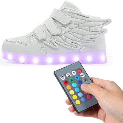 Kids Rechargeable Light Up Shoes , Remote Control Kids Led Light Up Shoes supplier