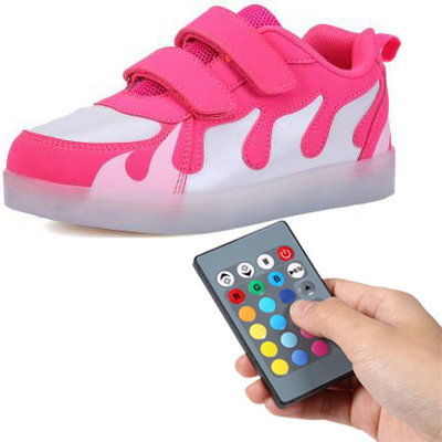 USB Rechargeable Remote Control LED Shoes For Toddlers 11 Lighting Changing Modes supplier