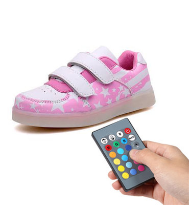 Trainer Simulation Led Shoes , Remote Control Girls Light Up Sneakers supplier