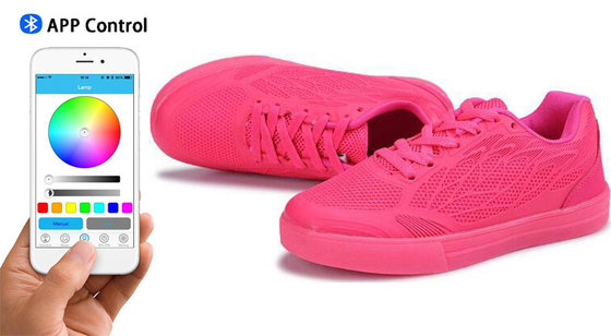 Smart Phone APP App Controlled LED Shoes Womens / Men Led Luminous Sneakers supplier