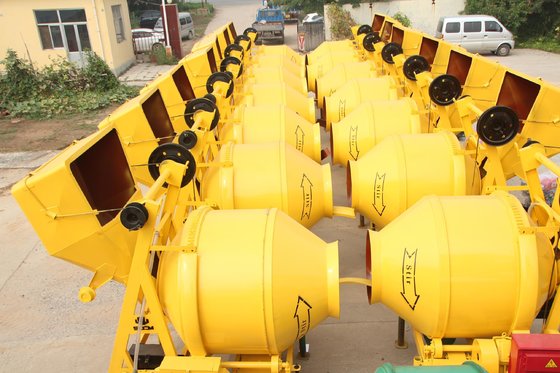 Conical reversing recharging concrete mixer