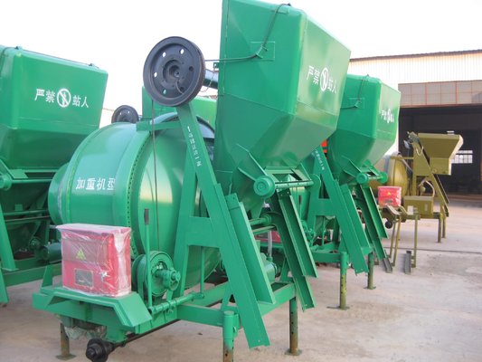 Conical reversing recharging concrete mixer