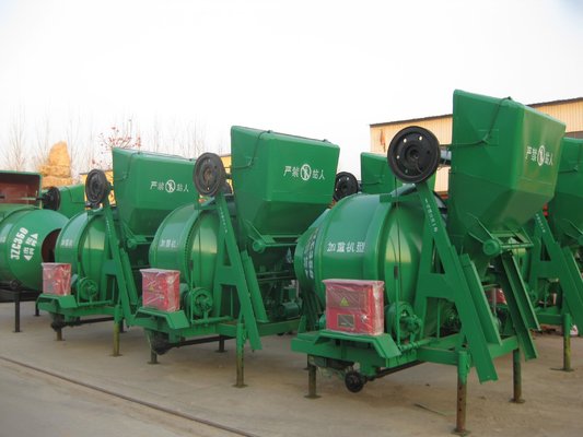 Conical reversing recharging concrete mixer