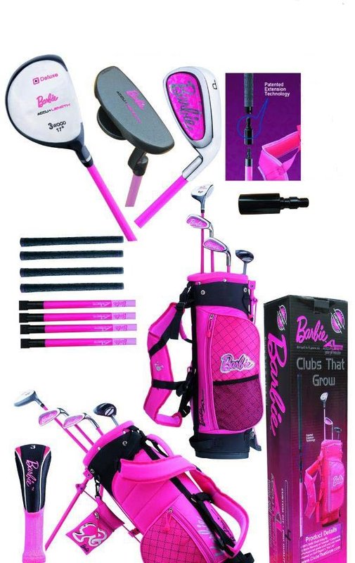 Barbie 2011style children golf club set middle size and big size