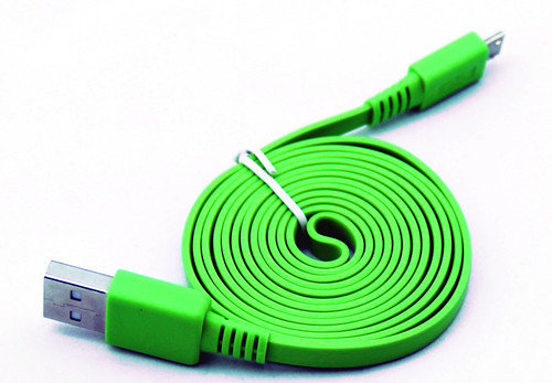 Green Flat Micro USB2.0 Data Cable