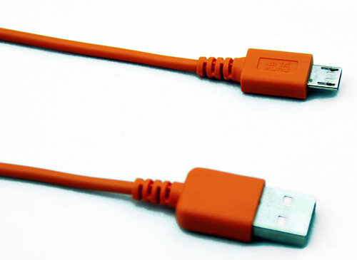 Yellow Round USB2.0 AM TO Micro USB 5P Cable