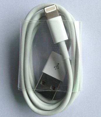 White Round USB2.0 AM Cable to 8P Lightning for Iphone5/5C/5S