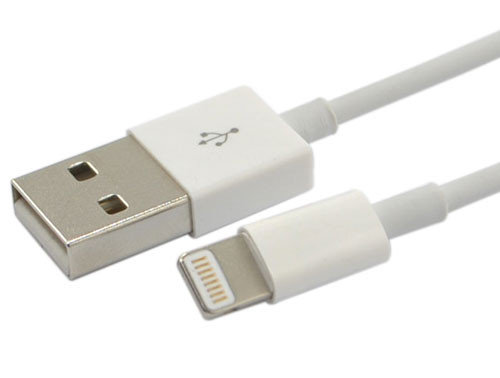 White USB Charging & Syncing Cable A Male to 8pin Lightning connector for Apple