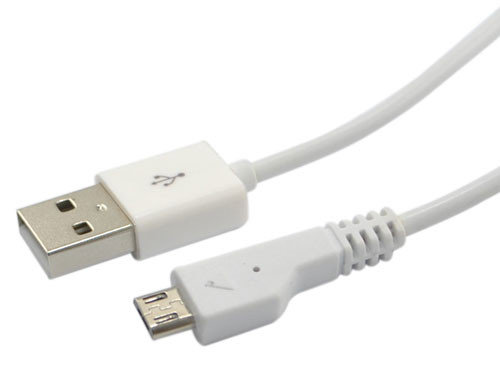 White USB Charging & Syncing A Male to Micro 5 Pin Cable