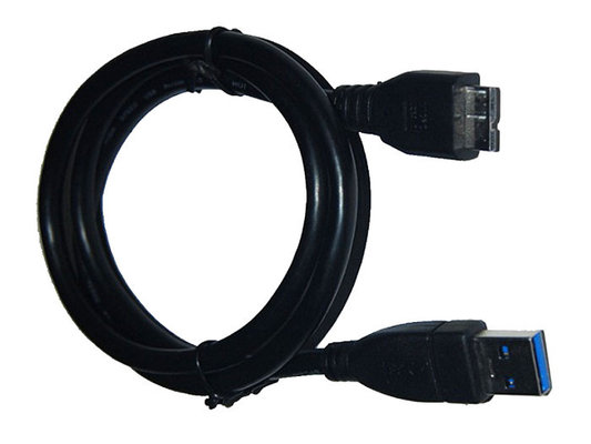 Black Round USB3.0 A Male to Micro Charge Cable