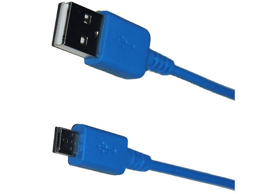 Blue USB2.0 Charge & Transfer Data Cable to Micro 5 Pin Connector Cable
