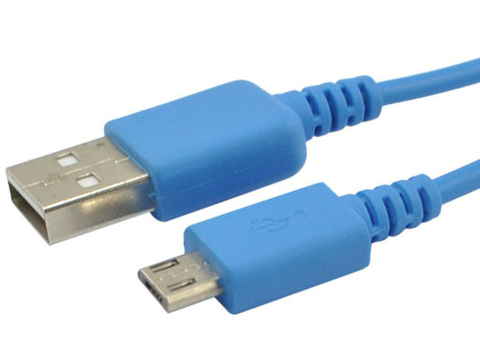 Blue USB2.0 Charge & Transfer Data Cable to Micro 5 Pin Connector Cable