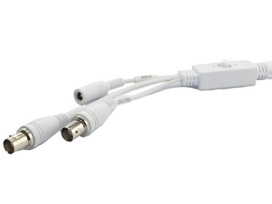 Security Cable BNC Female (50Ω or 75Ω) plus DC 5.5X2.1mm Female socket plus 5-way Switch