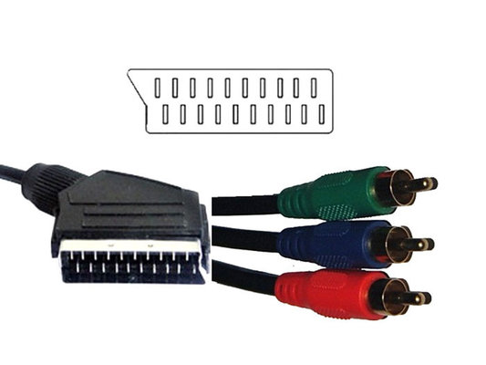 Scart to 3RCA Plug Cable