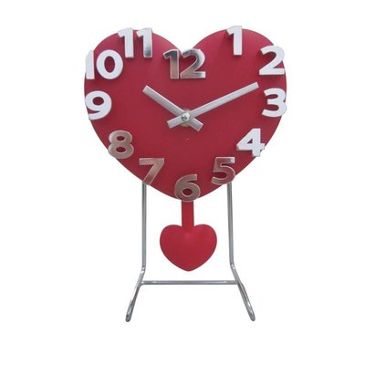 Fashional Home Decor 3D number heart shape desk table clock