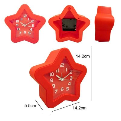star shape alarm clock table clock