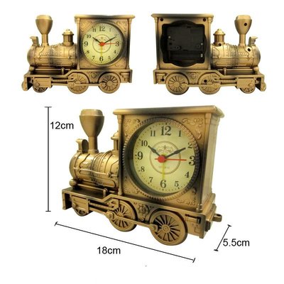 Fashion design train shape table clock for room decoration