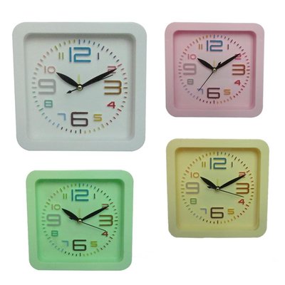 square plastic alarm clock for home decoration