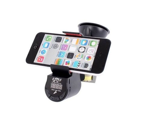 Multifunction Car Cellphone Holder with FM Transmitter and Speaker
