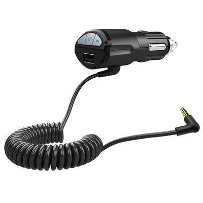 A2DP 3.5mm Car Handsfree Bluetooth AUX Stereo Audio Receiver Adapter USB Charger