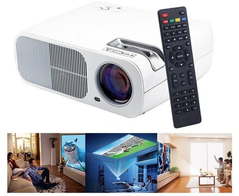 2600 Lumens 800x480 USB/HDMI/TV/AV/YPBPR/VGA/Audio Input Wireless LED Video Projector HD Home Theater Projector