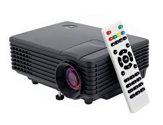 RD805 800 Lumens HDMI/VGA/USB/AV/Audio Input Mini Home Theater Projector  (Black)