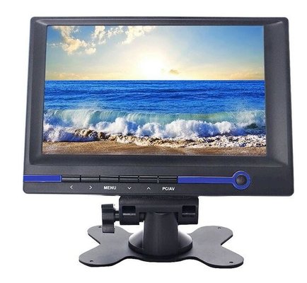 7" TFT LCD HD Monitor with HDMI/VGA/AV1/AV2/Audio Input 800x480 16:9 Built-in Speaker