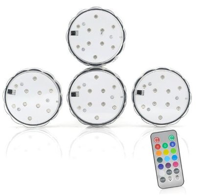 Waterproof Remote Control Multi Color Submersible LED light  4PCS As One Set