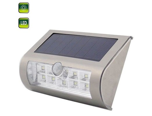 4V 9 LED White Light Outdoor Solar Motion Sensor Light For Courtyard, Balcony, Wall, Fence, Dtreet, Garden Etc.
