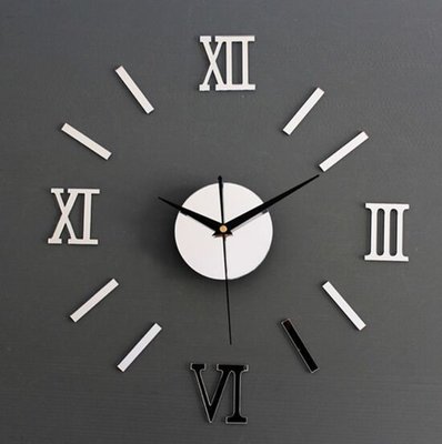 DIY 3D Roman Numbers Mirror Style Multi-Color Wall Clock Home Decor Mirror Wall Sticker