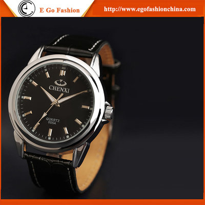 005A2 Fashion Jewelry Wholesale Leather Watches Unisex Man Woman Stainless Quartz Watches