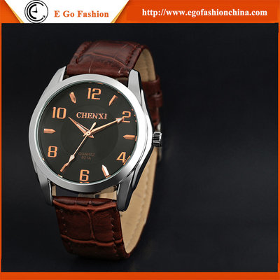 021AR Fashion Business Wacth for Man Leather Band Big Dia OEM Watches Quartz Analog Watch