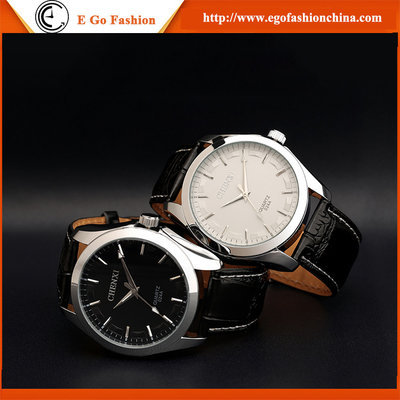 024A2 CHENXI Branding Watch Leather Strap Stainless Steel Back Watches Quartz Analog Watch