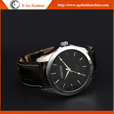 024A2 CHENXI Branding Watch Leather Strap Stainless Steel Back Watches Quartz Analog Watch