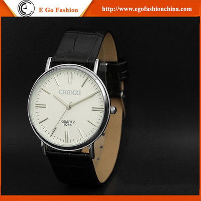 026A Genuine Cow Leather Watch OEM Service Provided Unisex Quartz Analog Watches Men Watch