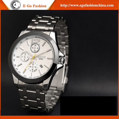 D009A Day&Date Analog Watch Fashion Jewelry Wholesale Stainless Steel Quartz Watch for Man