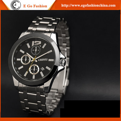 D009A Day&Date Analog Watch Fashion Jewelry Wholesale Stainless Steel Quartz Watch for Man
