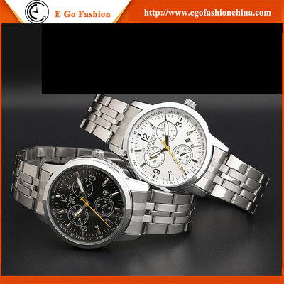 017A Fashion Watches Wholesale 3 Subdials for Decoration Stainless Steel Watch Men's Watch