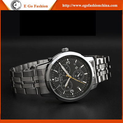017A Fashion Watches Wholesale 3 Subdials for Decoration Stainless Steel Watch Men's Watch