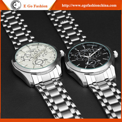 024B 3 Subdials Big Dial Watch for Man Unisex Watch Luxury Watches Stainless Steel Watch