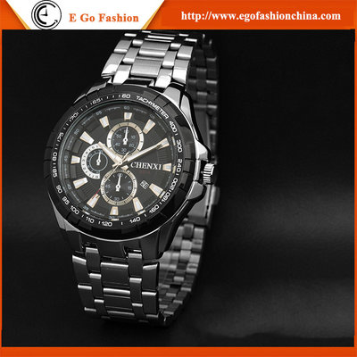 031A Day&Date Analog Watches Quartz Movement Stainless Steel Sports Watch Casual Watches